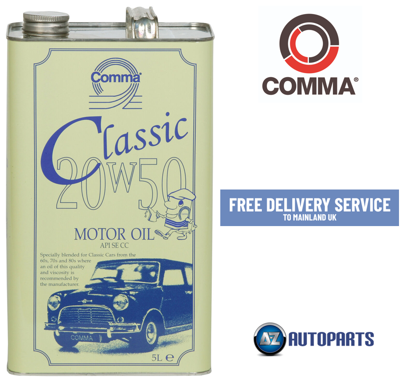 Comma - Classic Motor Oil Car Engine Performance 20W50 Old Engines - 5L ...