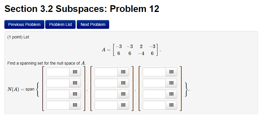 Solved Section 32 Subspaces Problem 12 Previous Problem