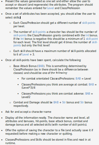 [Programming - C] character generator for a game : r/C_Programming