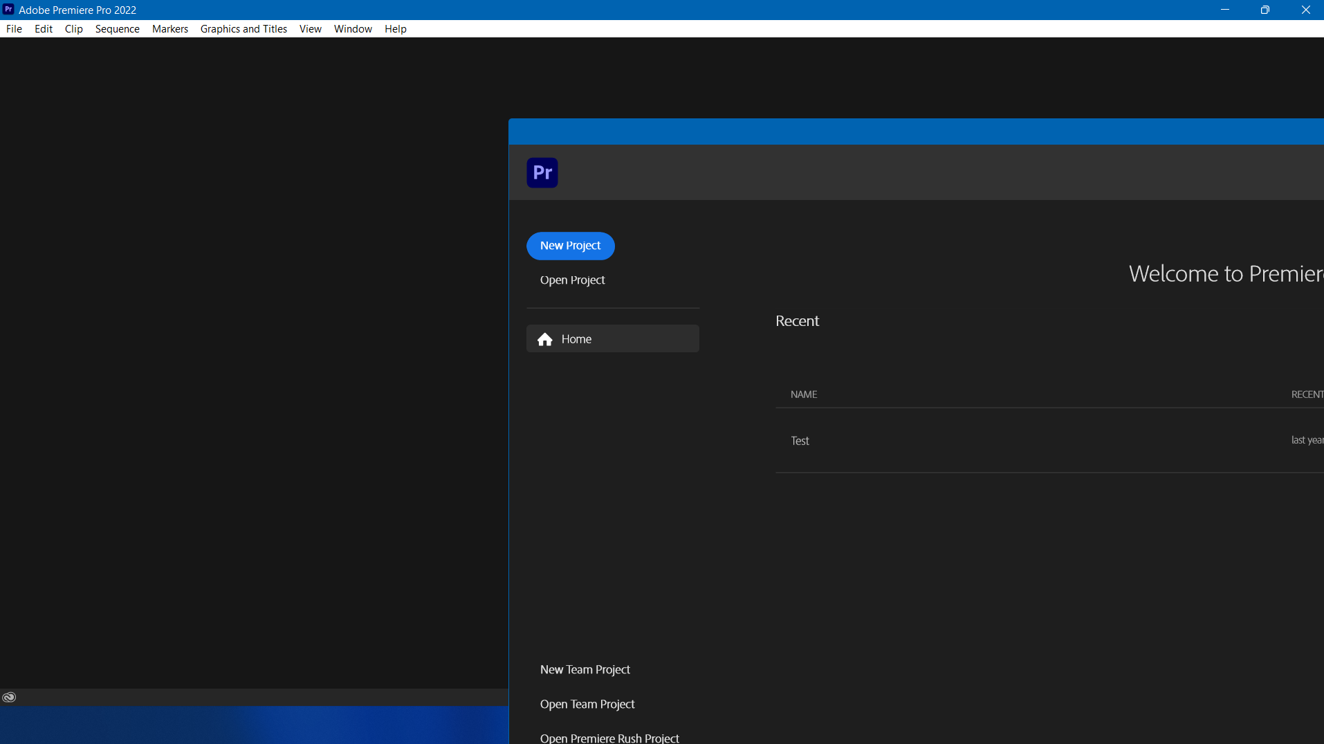 Premiere pro home screen shows as seperate window. - Adobe Community ...