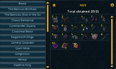 1491 Nex solo boss log | BS : r/runescape