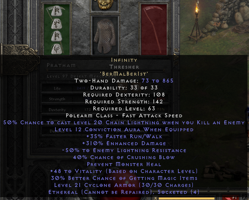 Eth Infinity Thresher 310/-50 - Topic - d2jsp