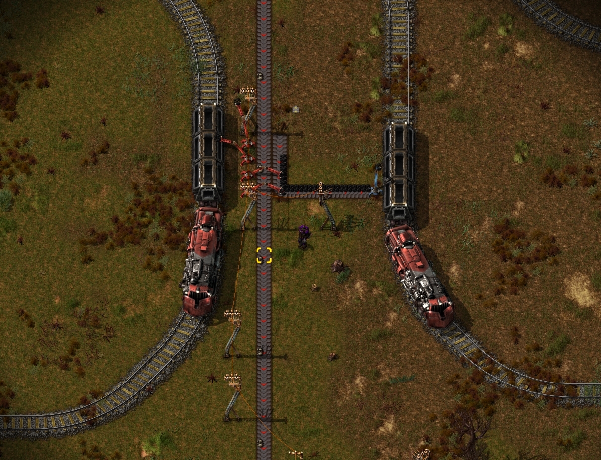 Inserter rail crossing : r/factorio