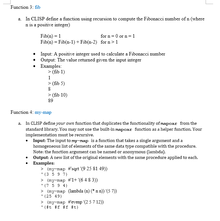 Solved Use Any Text Editor To Create The Lisp File Should 0178