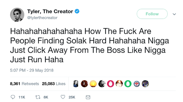 Tyler, The Creator doesn't seem to be struggling with Solak : r/runescape