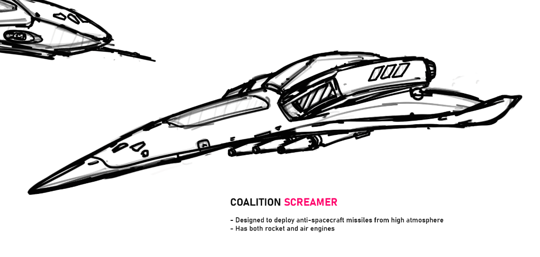 The Coalition Thundercat, first proto-space fighter in the Solar System ...