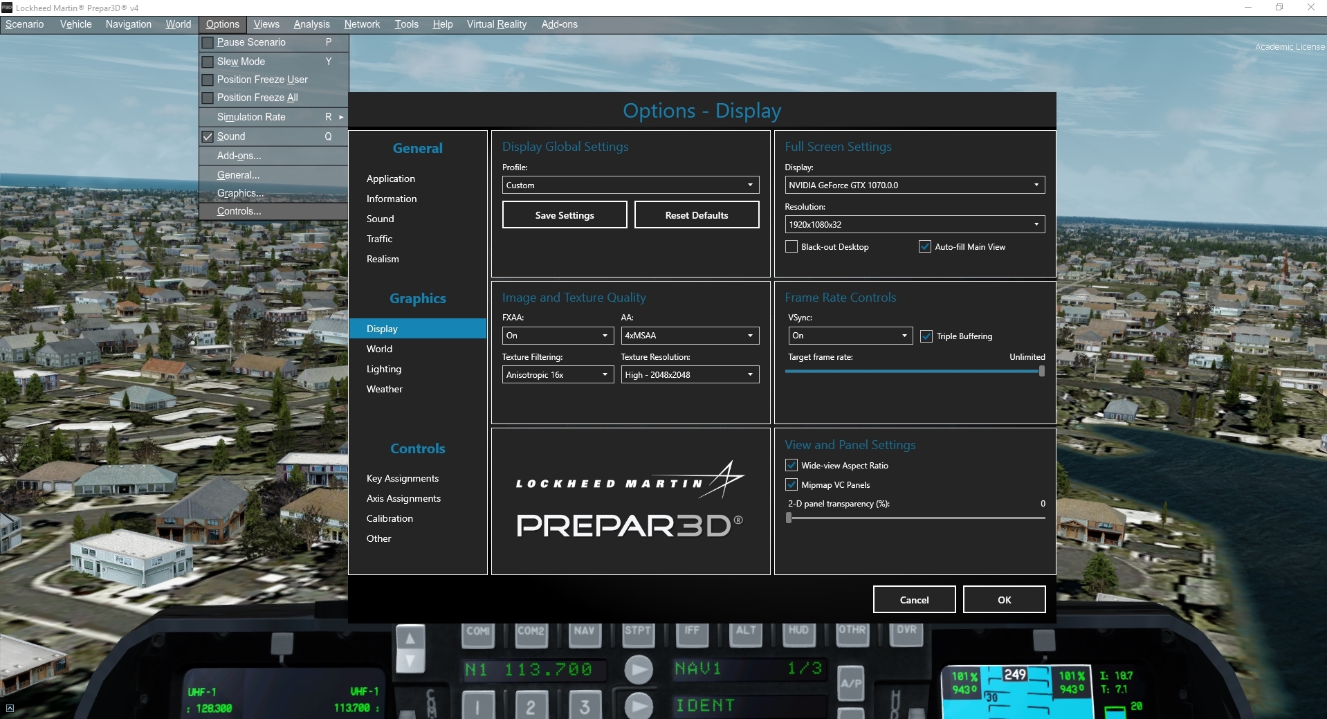 P3D Menu(Settings) U.I. Background - Prepar3D Forums