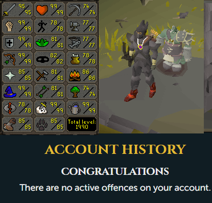[Vouched] + Gif's end-game mains ☘️ (Maxed combat, infernal cape ...