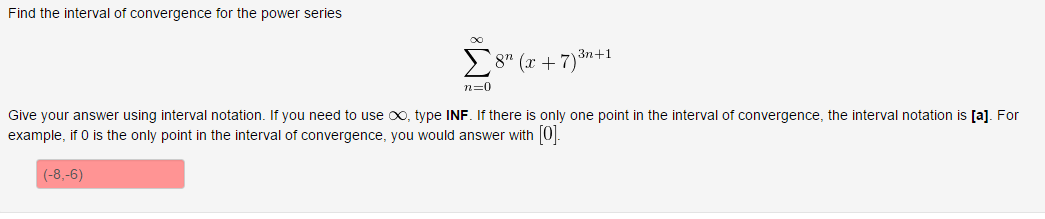 Solved Find the interval of convergence for the power series | Chegg.com