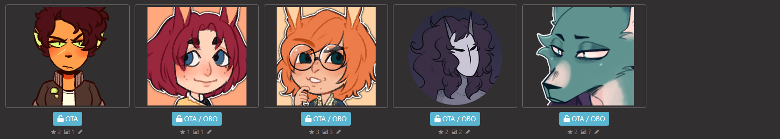 designs UFS & art offer, some as low as $3 on Toyhouse