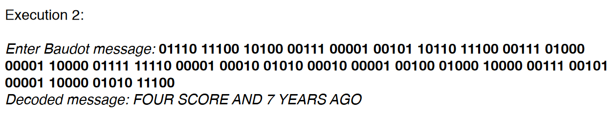 Part 1: Baudot Code Baudot code was developed in 1870 | Chegg.com
