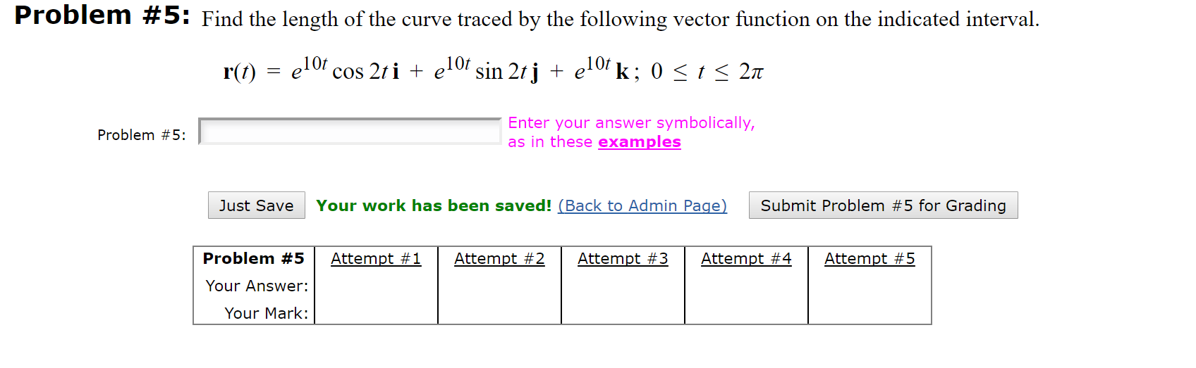 Solved Problem #5 : Find the length of the curve traced by | Chegg.com