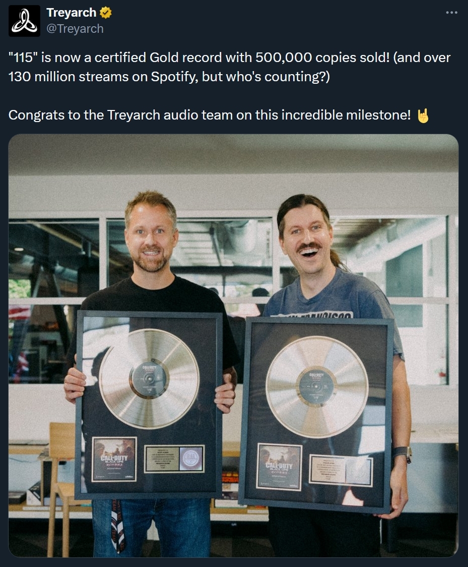 The song "115" from the original Black Ops Zombies now has a Gold ...