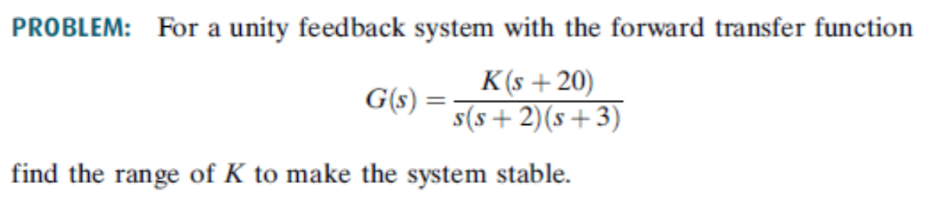 Solved Problem For A Unity Feedback System With The Forward 8540
