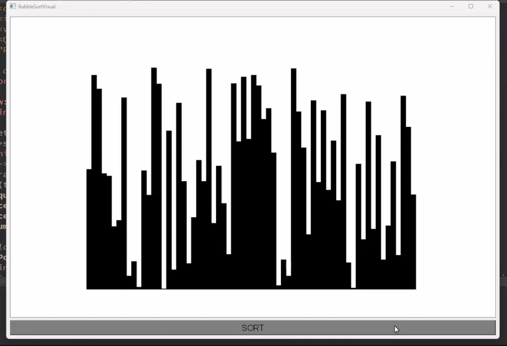 GitHub - john0x44/BubbleSort-Visualiser: Visualizing bubble sort with QT C++