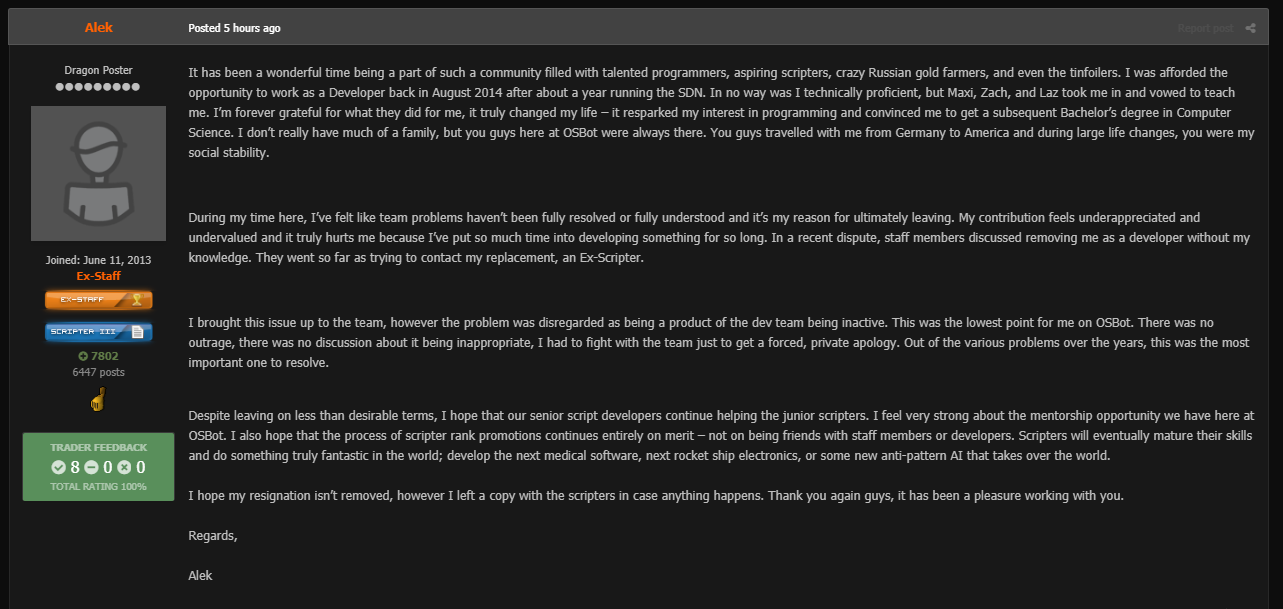 Famous botting client developer resigns : r/2007scape