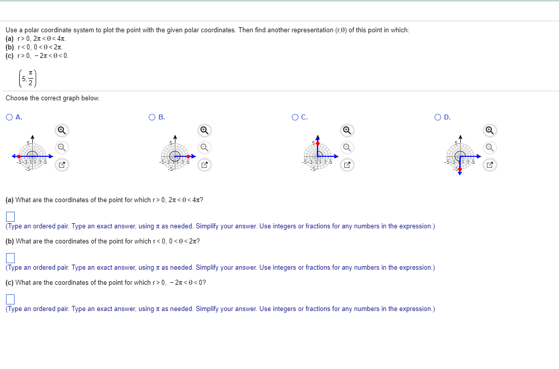 Solved Use A Polar Coordinate System To Plot The Point With Chegg
