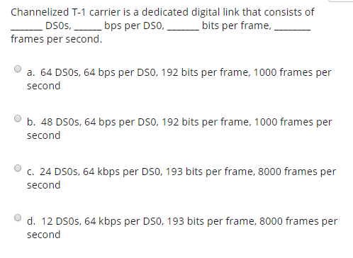 Solved What is a digital signal zero (DS0? a. DSO is another | Chegg.com