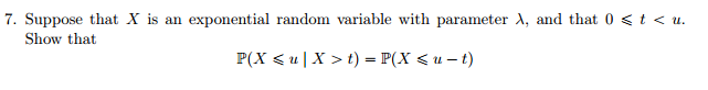Solved Suppose that x is an exponential random variable with | Chegg.com