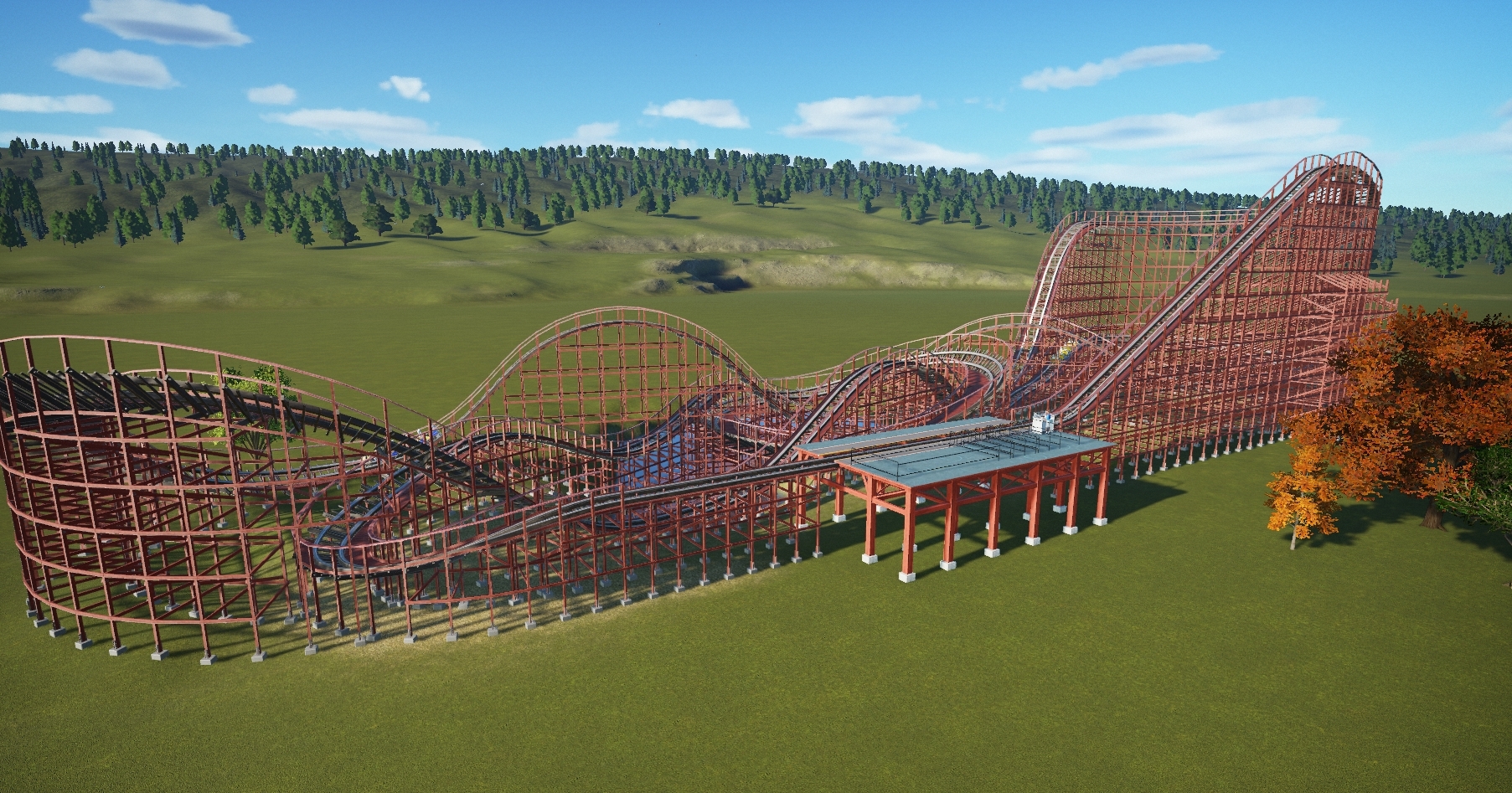 'Barn Star' compact wooden coaster I made : PlanetCoaster