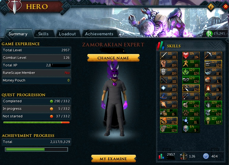 RS3 Maxxed w/ 10 120's - 10b+ Total Wealth - ~15b Unlocks - 16 Year ...