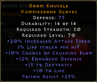 V/t & Smite Gloves Ft - Topic - d2jsp