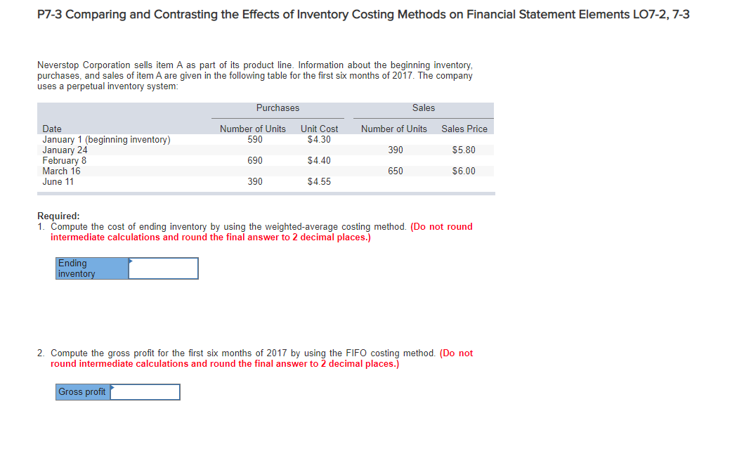 Solved P7-3 Comparing and Contrasting the Effects of | Chegg.com