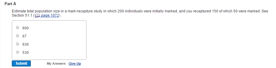 Solved Estimate Total Population Size In A Mark Recapture