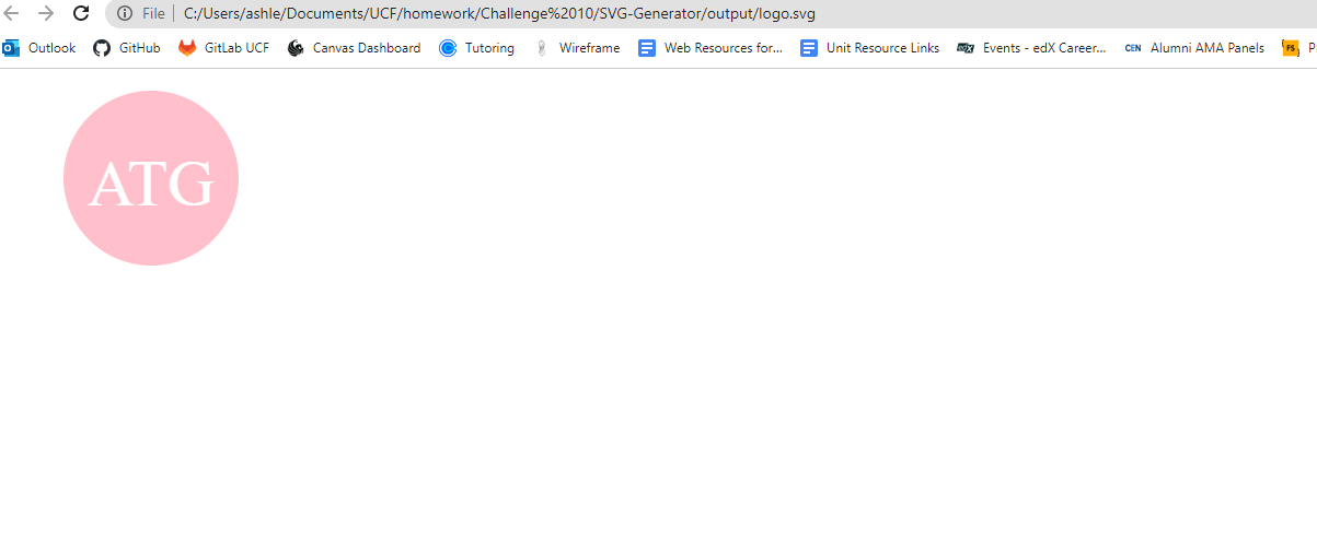 Github Ashleyg5 Svg Generator I Built An Svg Logo Generator Where Users Input Parameters Via