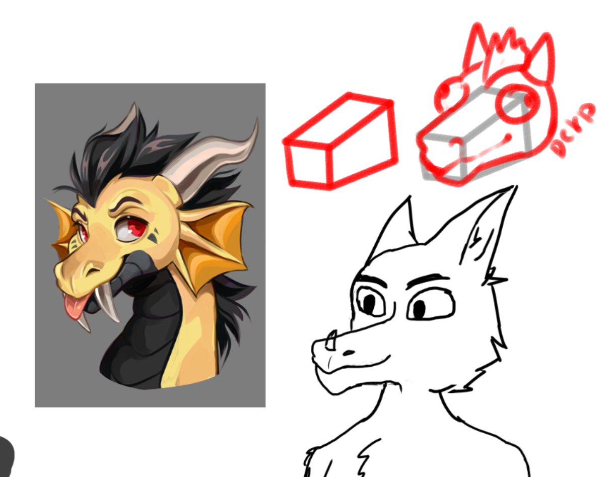 How do i draw a dragon snout without it looking like ABSOLUE SHIT??? i ...