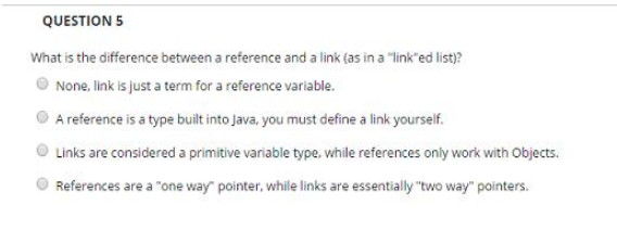 Solved QUESTION5 What is the difference between a reference | Chegg.com