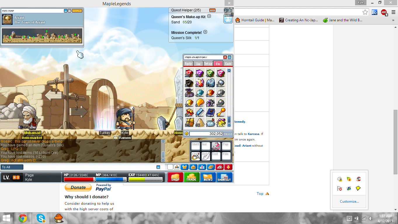 Full inventory, didn't get Lidium | MapleLegends Forums - Old School ...