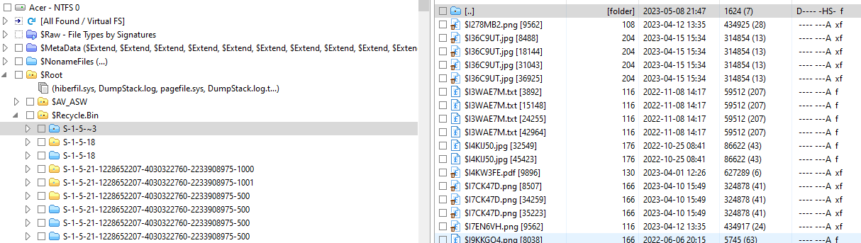 Trying to recover txt file, various softwares pick up a second txt file (pictured) that contains ...
