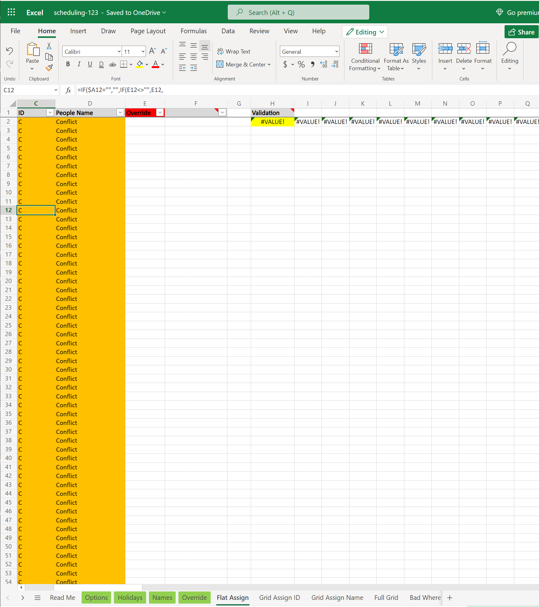 Trying to recrate Duty/Task Rota for multiple tasks with fair ...