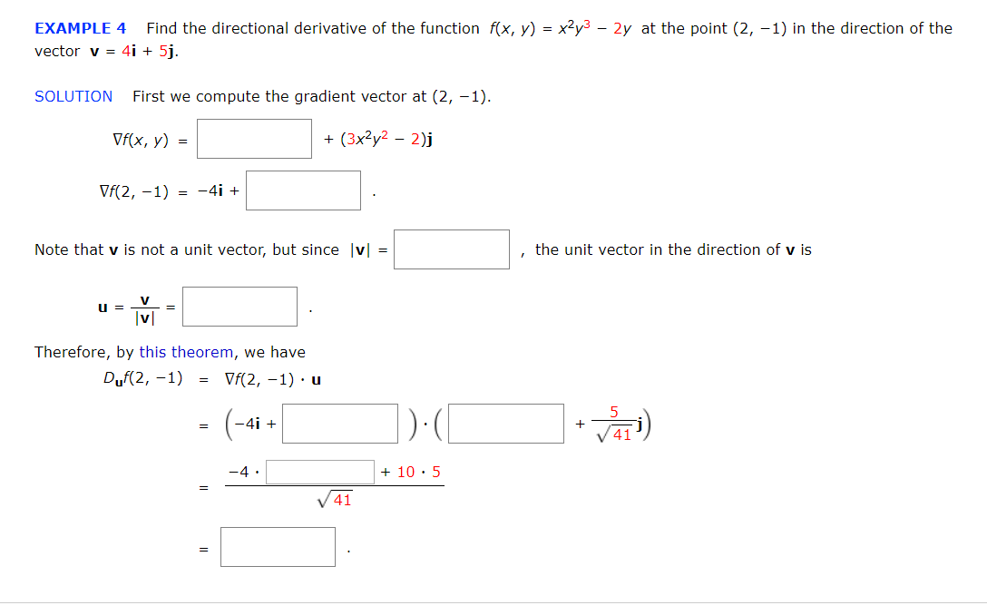 Solved Example 4 Find The Directional Derivative Of The