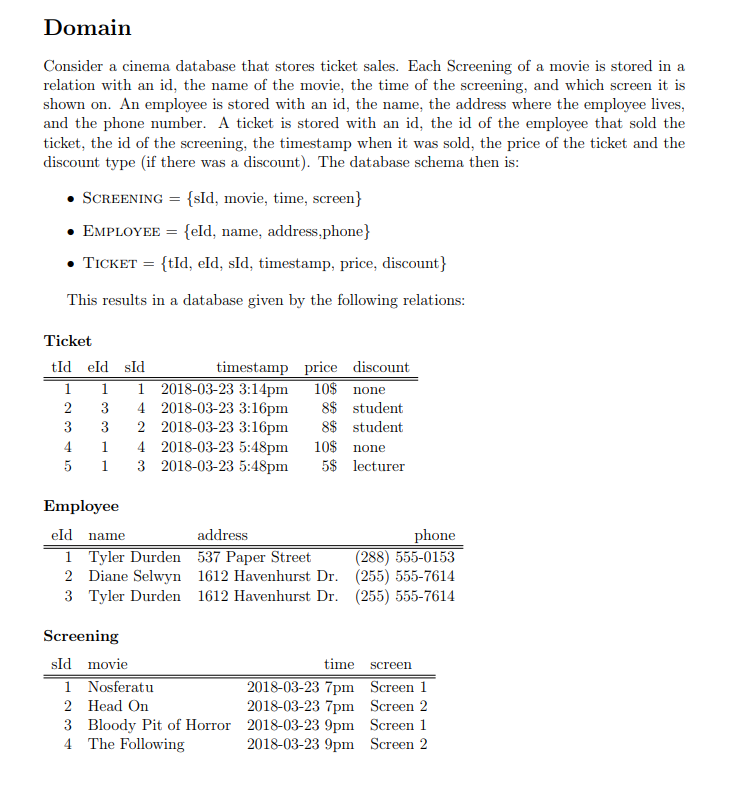 Solved Question 5. Write the query from task 4 in relational | Chegg.com