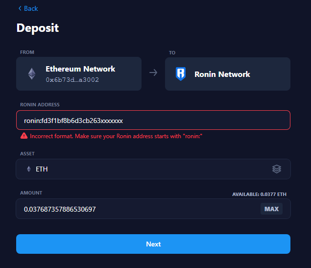 Moving ETH from Metamask to RONIN WETH : r/AxieInfinity