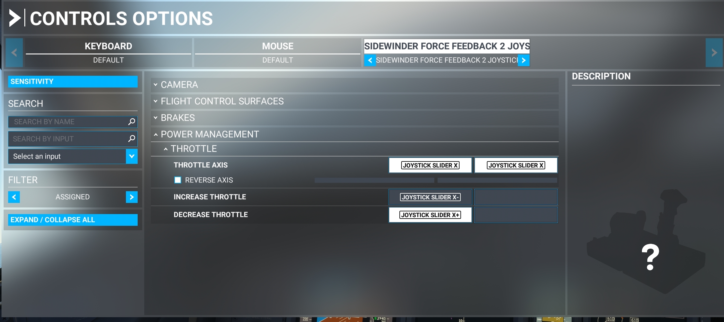 MS Forcefeedback 2 Throttle Settings - Microsoft Flight Simulator (2020/2024) - The AVSIM Community