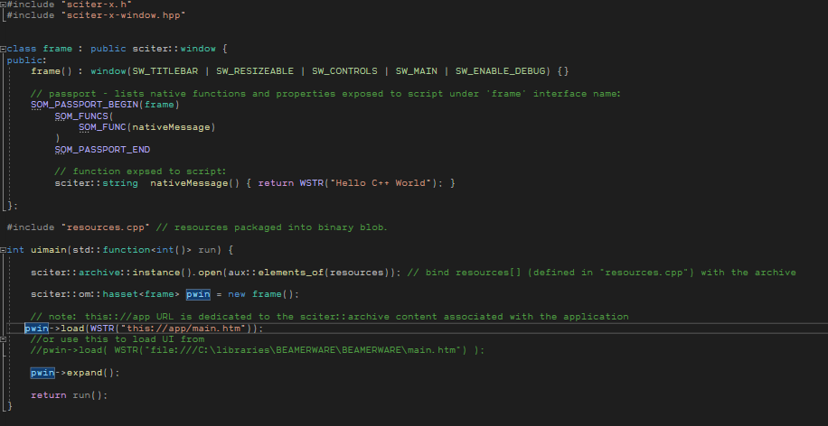 Topic: C++ Sciter Black window / sciter