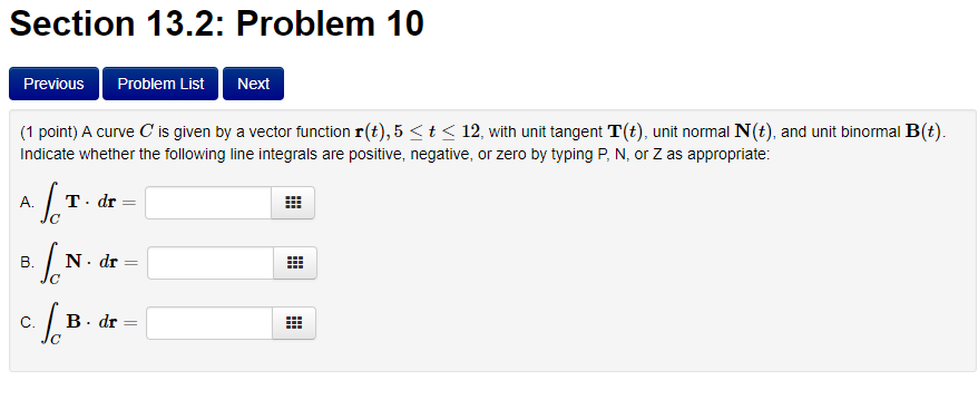 Solved Section 13.2: Problem 10 PreviouS Problem List Next | Chegg.com