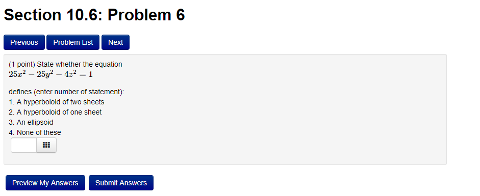 Solved Section 10.6: Problem 6 Previous Problem List Next (1 | Chegg.com