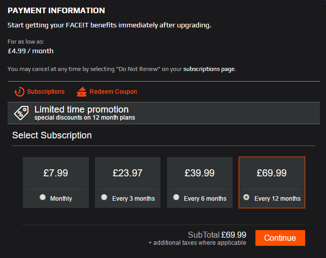 Faceit Premium query : r/GlobalOffensive