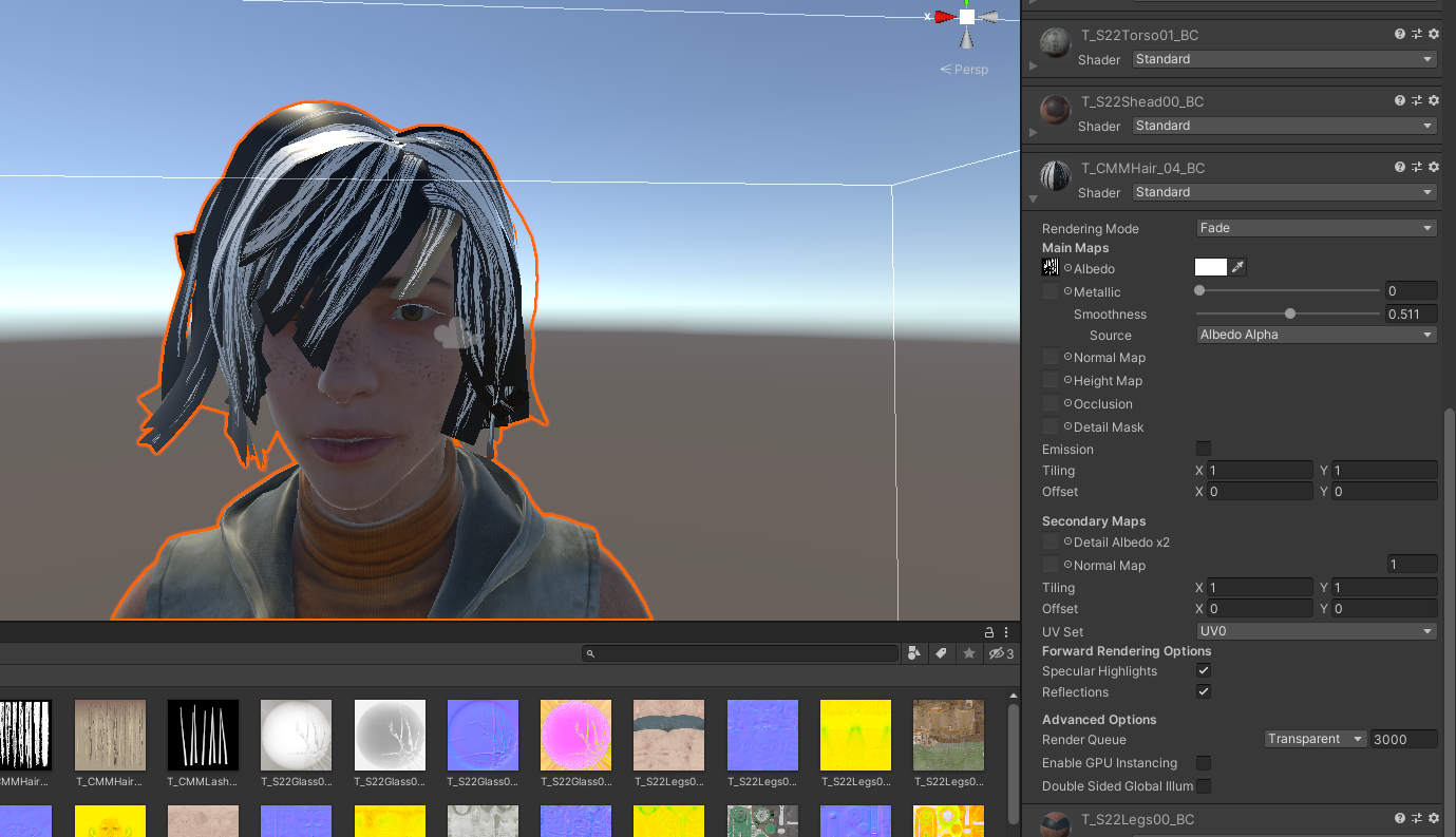 Hair transparency issues? [context in comments] : r/unity