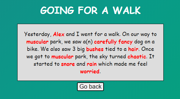 GitHub - loganpoynterdev/PHP-MadLib-Generator: Generate a Madlib with PHP