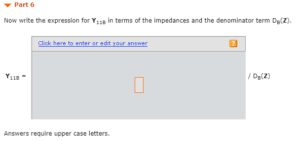 Solved Part 1 Determine the Y parameters for the network | Chegg.com