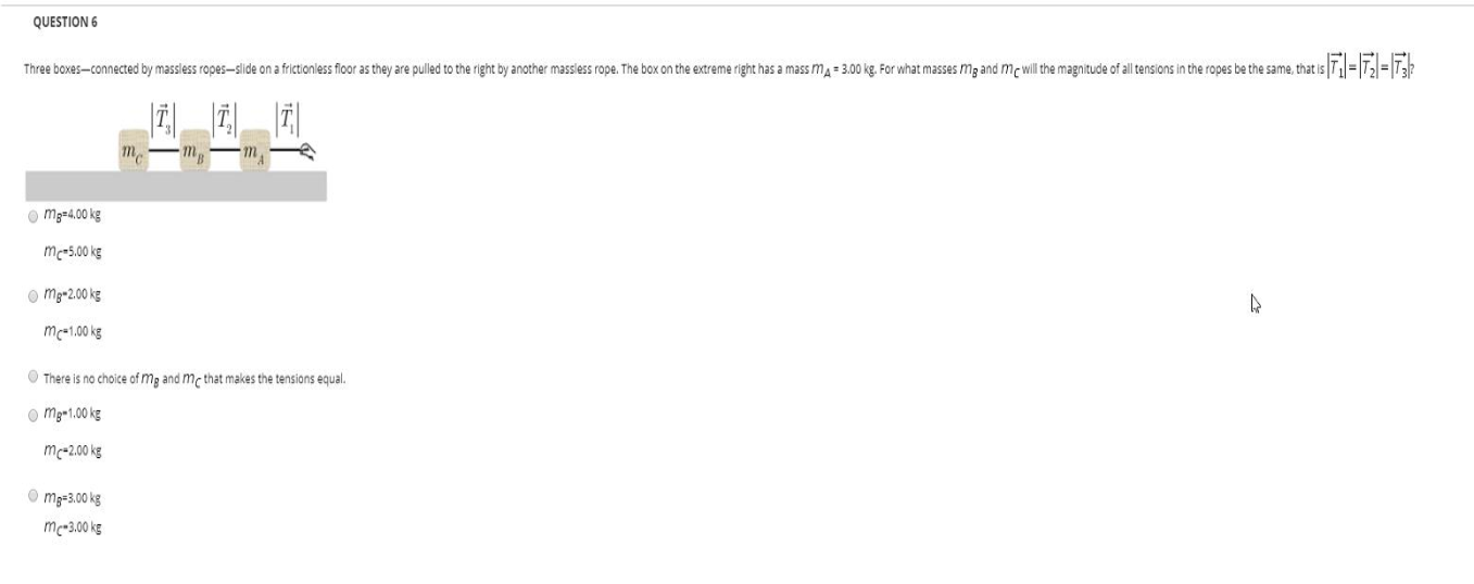 Solved QUESTION 6 by massles ropes-slide on a frictionless | Chegg.com