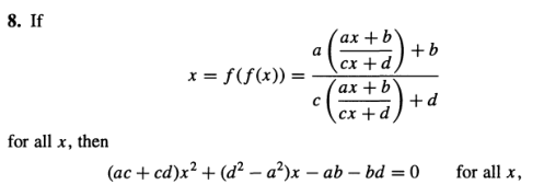 [Spivak Calculus] Chapter 3 Problem 8 - Find values of a, b, c, and d ...