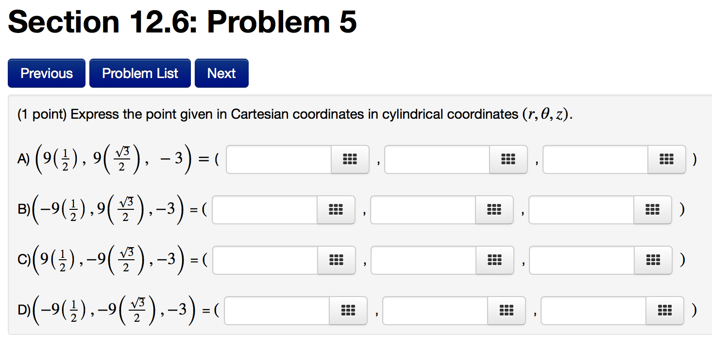Solved Section 12.6: Problem 5 Previous Problem List Next (1 | Chegg.com