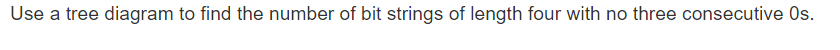 Solved Use a tree diagram to find the number of bit strings | Chegg.com