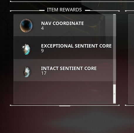 PSA: farming sentient cores on lua works too if you're tired of plains ...